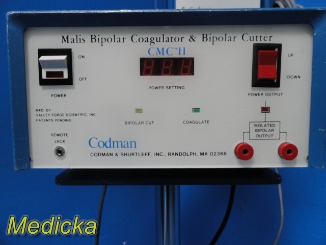 Codman Malis Bipolar CMC II ESU Unit W/ Irrigation Module Footpedal ...