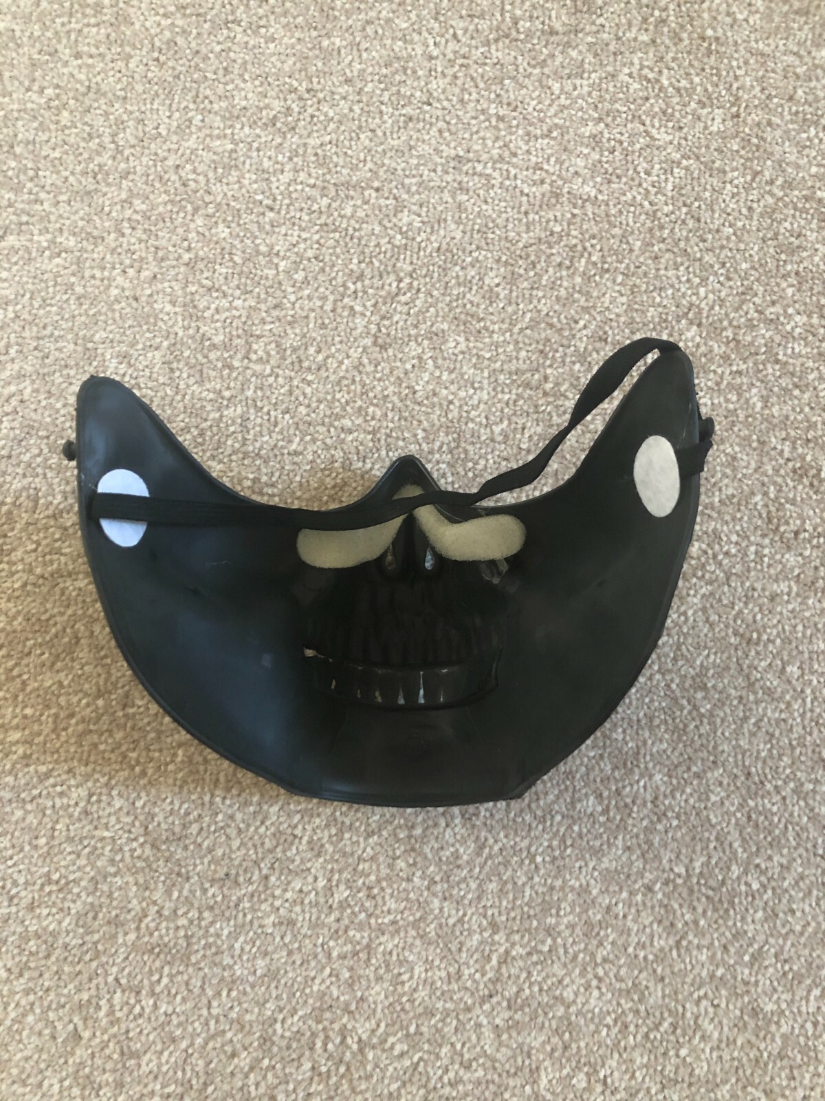 UK Seller Novelty Half Skull Mask Halloween Skeleton Jaw Face ...