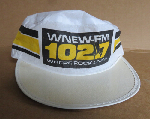 VINTAGE WNEW FM RADIO WHERE ROCK LIVES EARTH DAY PROMO DISC JOCKEY CAP ...