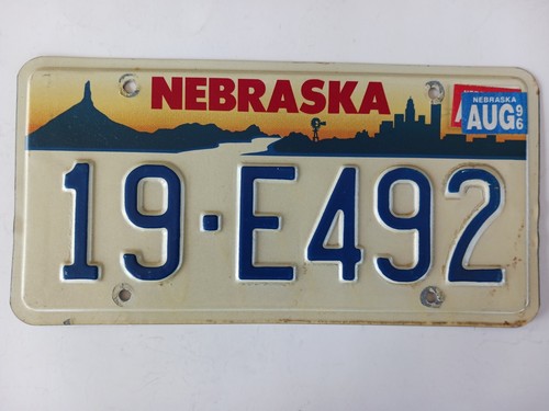 💥 1996 Nebraska License Plate 19 - E492 💥 | eBay
