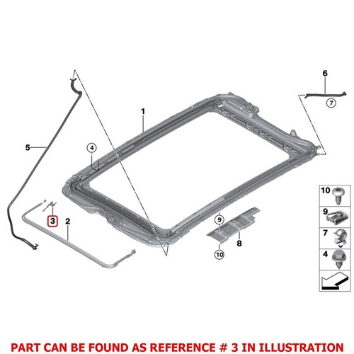 Genuine OEM Sunroof Deflector Bracket 54107391792 for BMW | eBay