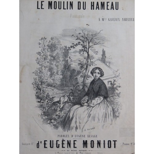 MONIOT Eugène Le Moulin du Hameau Chant Piano XIXe siècle | eBay