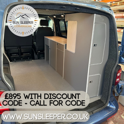 VW T5 T6 Transporter Campervan Camper Kitchen Unit pod STD SWB SCRIBED ...