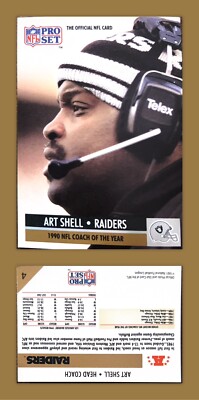 ⚓️🔥Art Shell 1991 NFL Pro Set Football Card #4 oakland raiders HOF | eBay