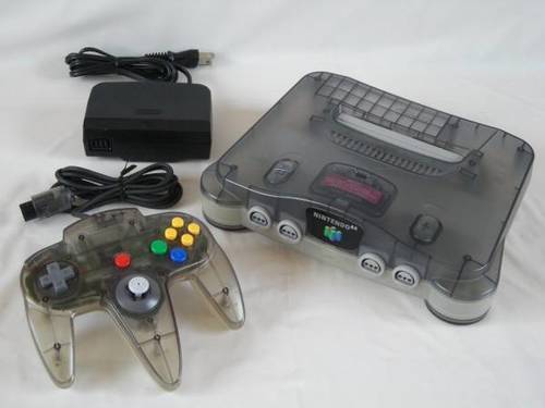 Nintendo 64 N64 Body Clear Gray Jusco Limited Color NTSC-J w ...
