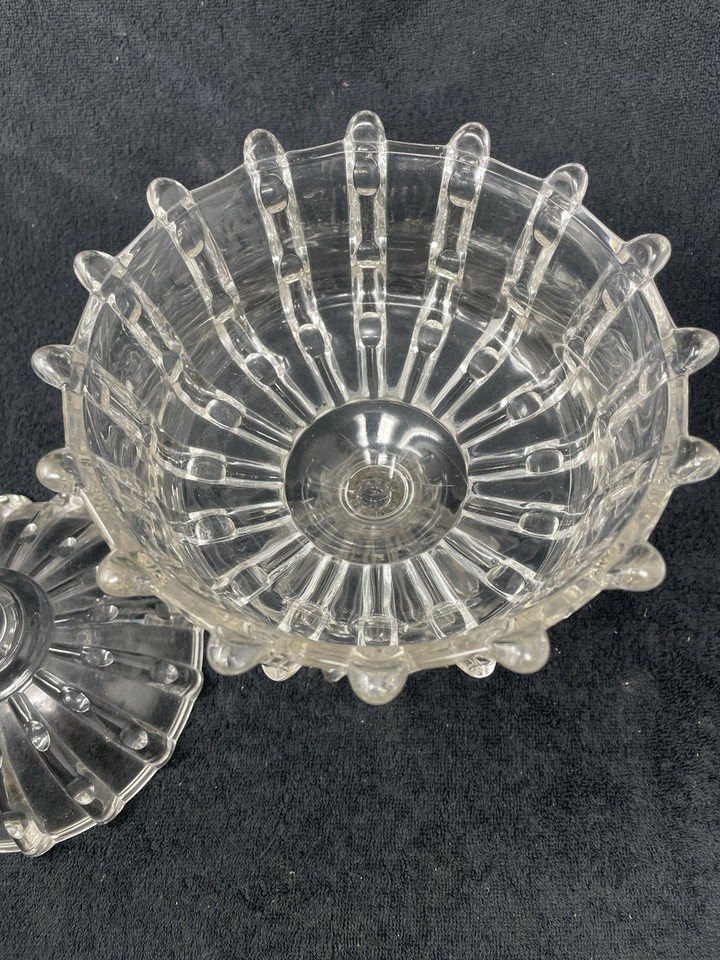 Broken Column Clear by US GLASS 12” Compote | eBay