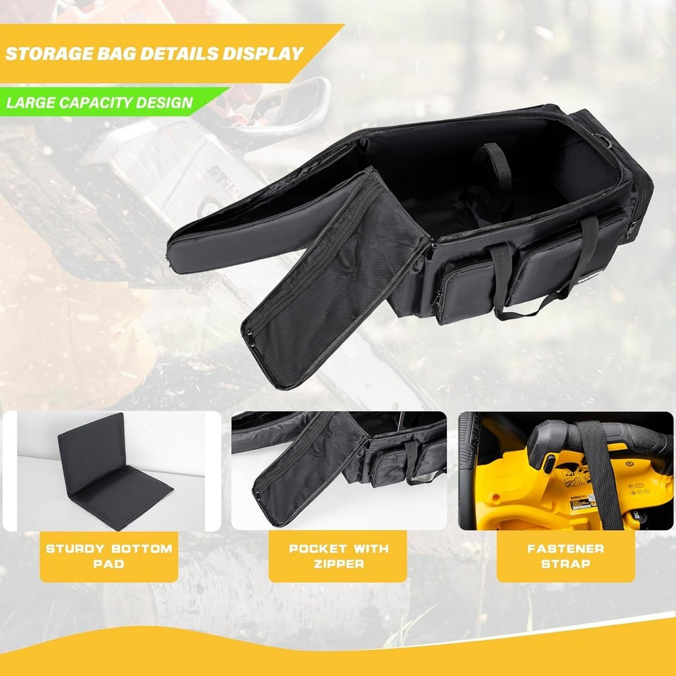 Chainsaw Carrying Case, Waterproof Foldable Chainsaw Storage Bag ...