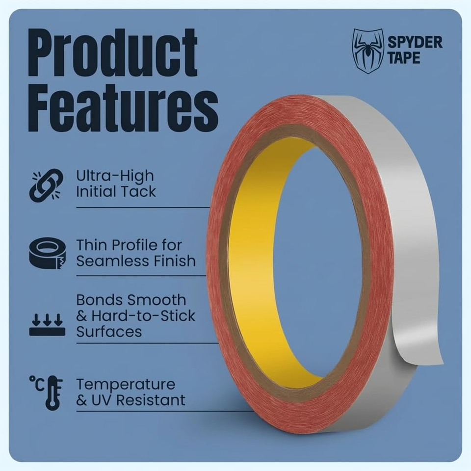 9088 Double Sided Tape 25Mm X 10M – Thin Clear Adhesive Tape – High ...