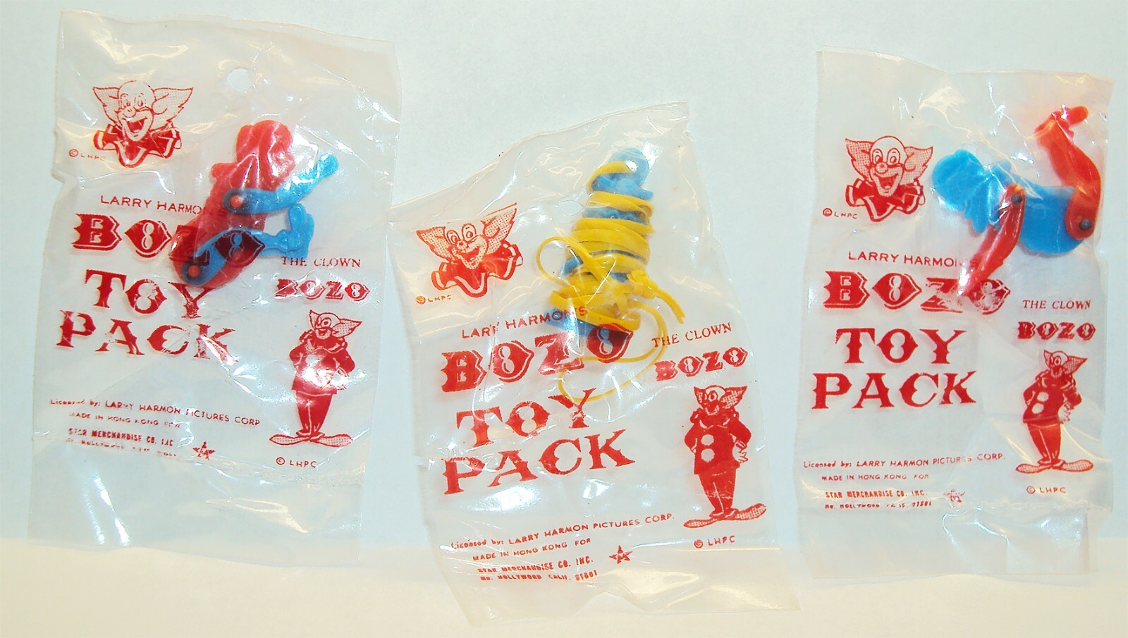 1960's Bozo Fun Toy Packs Sealed Small Size | eBay