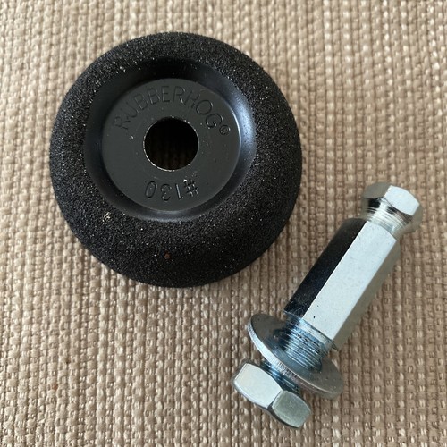🔥#130 RUBBERHOG 2" Contour Wheel Tire Buffer w/ Quick Connect Adapter ...