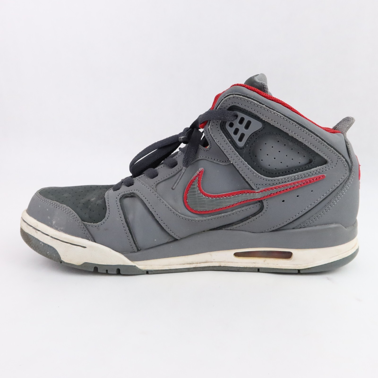 Nike Air Flight Basketball Shoes Mens 11 Gray Red Falcon Mid Sneakers ...