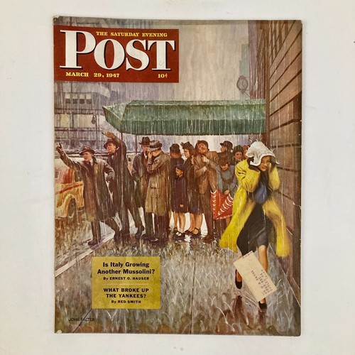 Saturday Evening Post Magazine March 29 1947 Big-City Scene - John ...