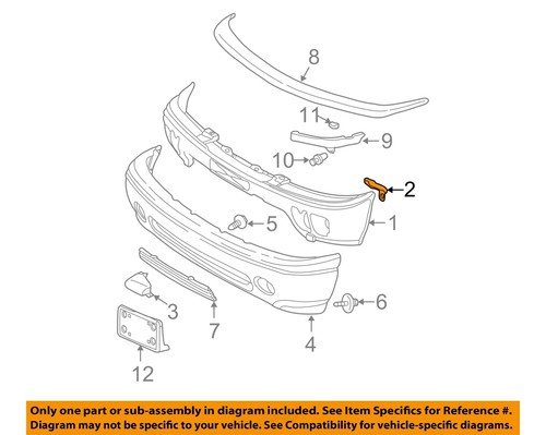 GM OEM 99-07 Escalade ESV Front Bumper Bumper Components-Bumper Brace ...