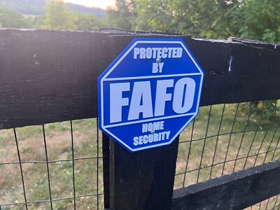 Protected by FAFO Home Security Collectible Gift Wall Sign - (8.25" x 8 ...