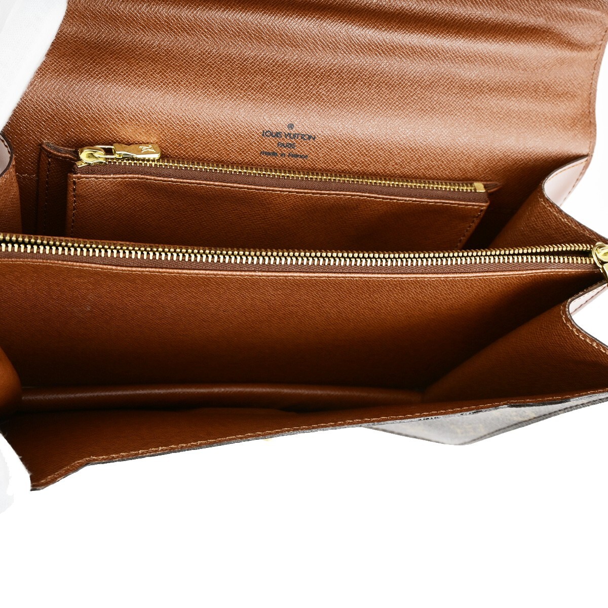 LOUIS VUITTON Concorde Hand Bag Monogram Leather Brown France M51190 ...