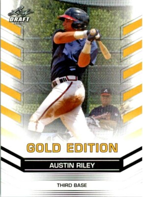 "MINT AUSTIN RILEY 2015 LEAF DRAFT "GOLD EDITION PARALLEL" ROOKIE CARD ...