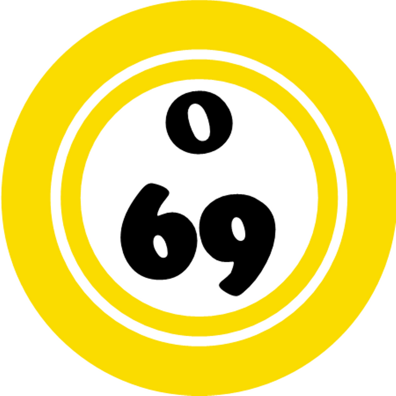 O 69 O69 Bingo Ball - 3 Inch Circle Sticker 3" x 3" - Hobby Number ...