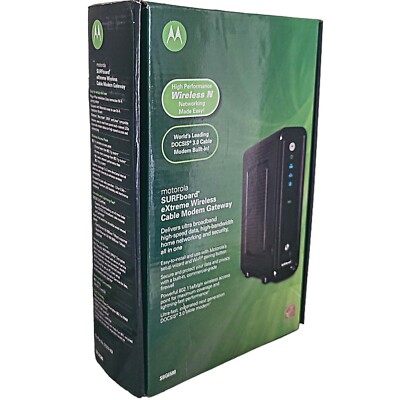 Motorola SURFboard SBG6580 DOCSIS 3.0 Wi-Fi Cable Modem Gateway Unused ...