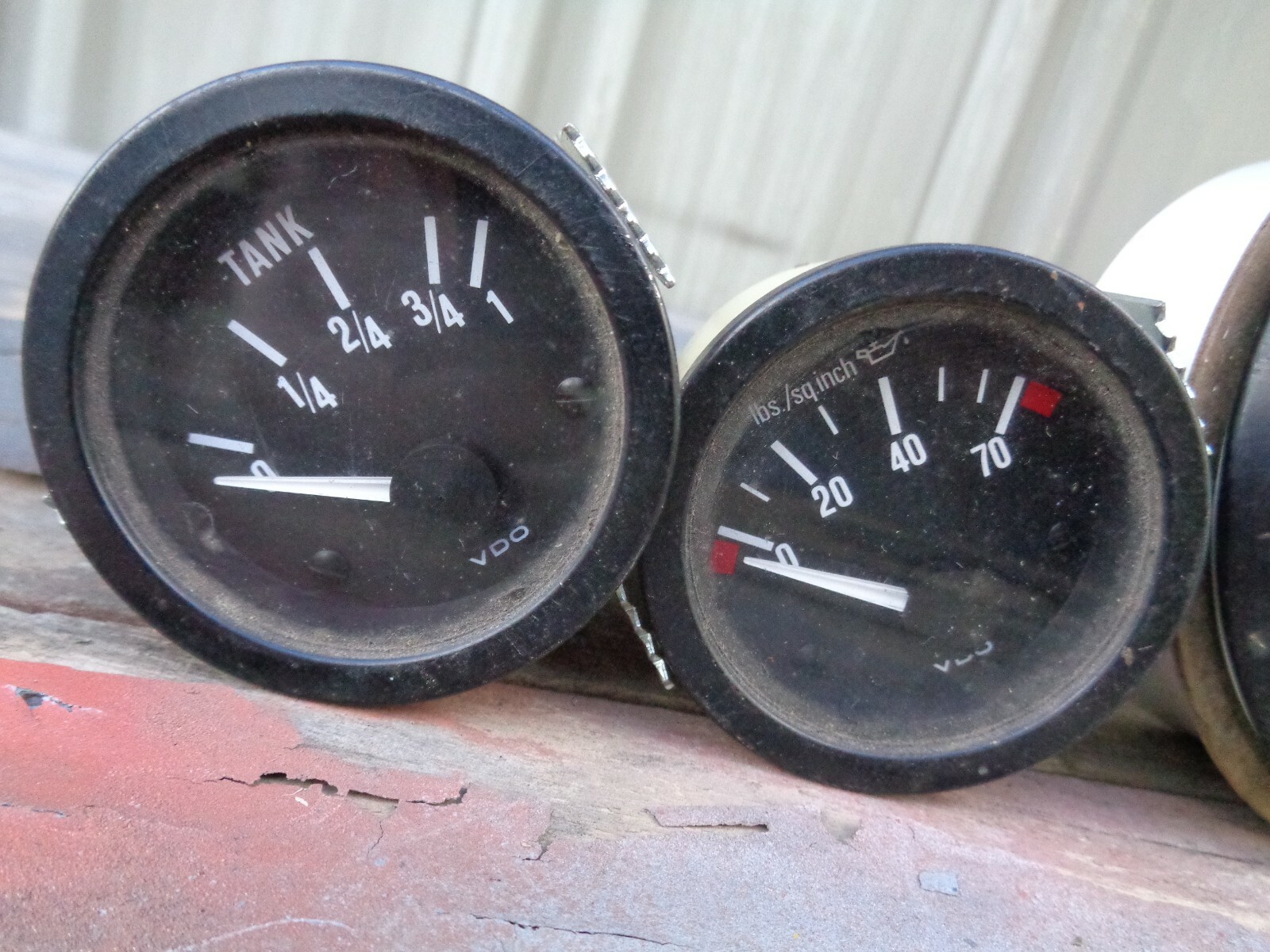 Vintage VDO Boat Knots Speedometer and Gauge Set Amp Oil Pressure ...