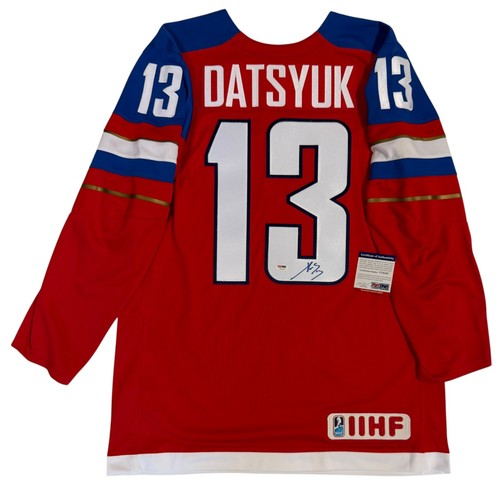 PAVEL DATSYUK SIGNED NIKE 2014 OLYMPICS RUSSIA JERSEY PSA/DNA COA LARGE ...