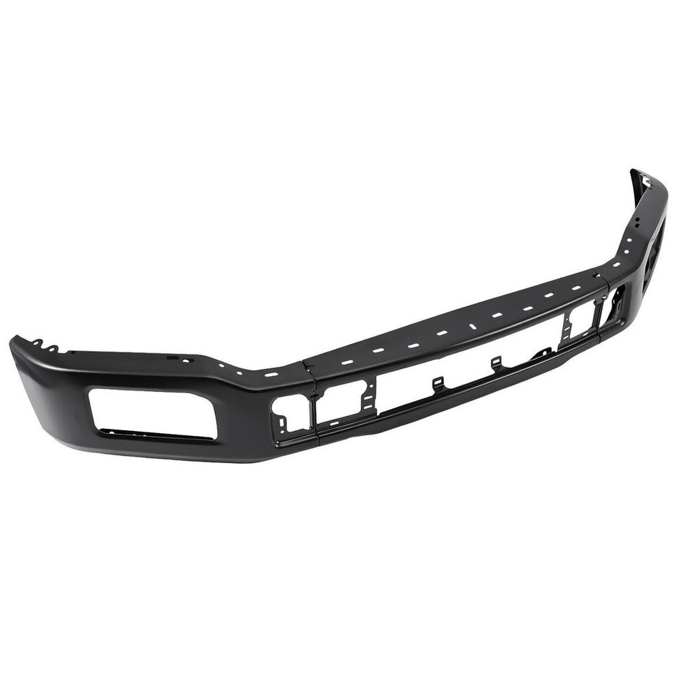 Black Steel Front Bumper Face Bar for 2018-2020 Ford F-150 w Fog Light ...