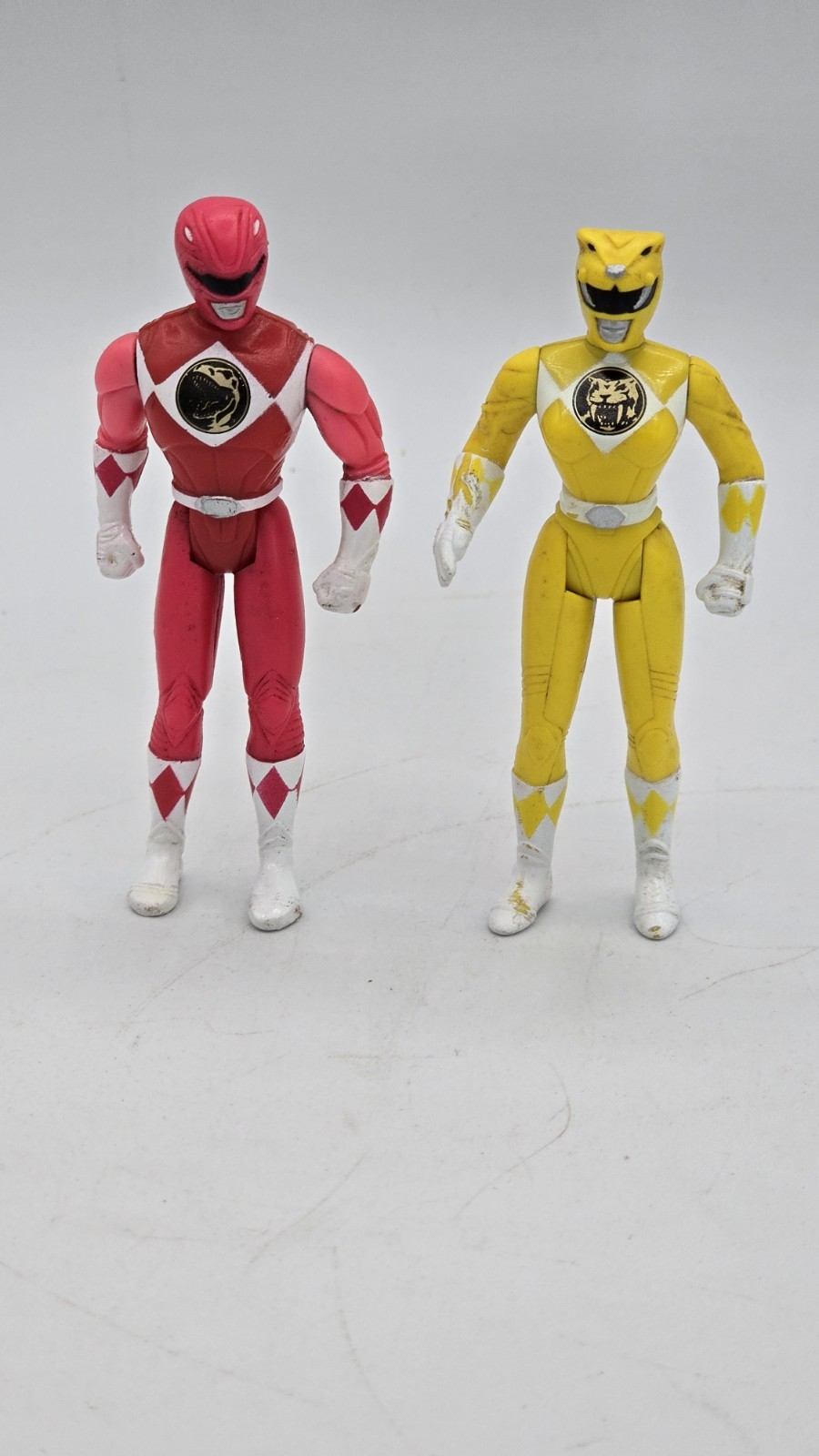 Saban Mighty Morphin Power Ranger Action Figure 4" 1995 Red Yellow ...