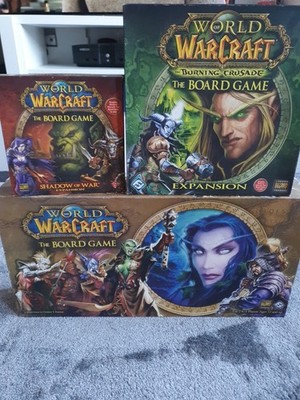 World of Warcraft Board Game + Expansions Fantasy Flight Game Complete ...