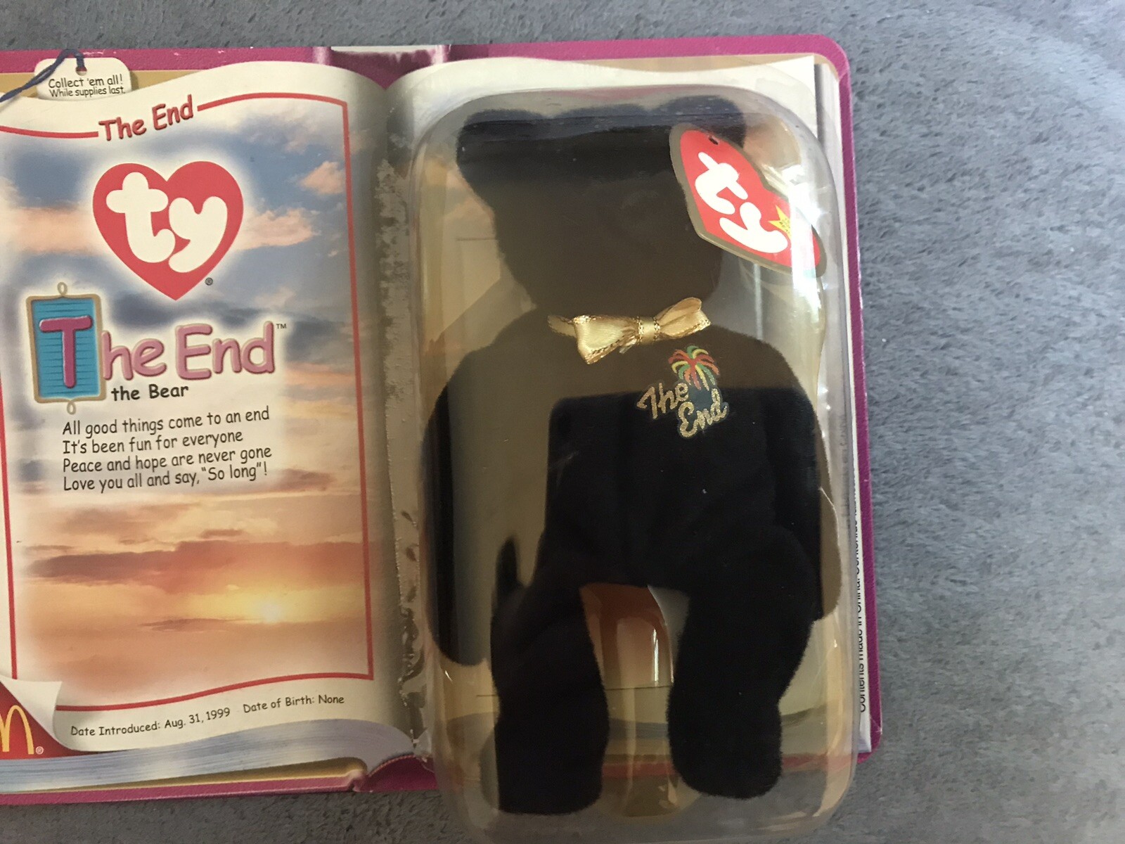 McDonald’s Happy Meal Special Edition TY The End Beenie Baby NIB | eBay