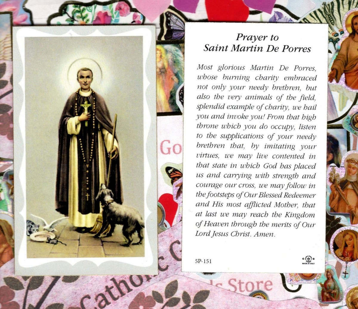 St Martin De Porres Prayer Holy Card Of Oracion A New San