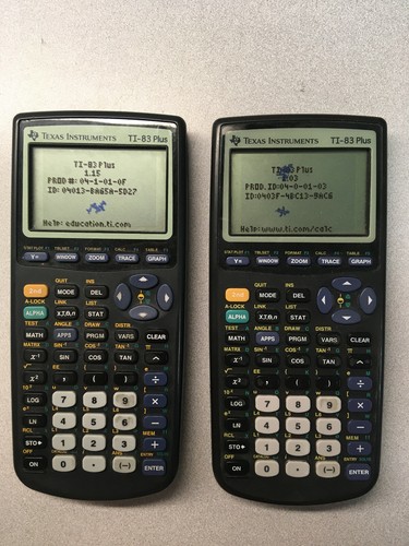 2x Texas Instruments TI-83 Plus Graphing Calculators FOR PARTS OR ...
