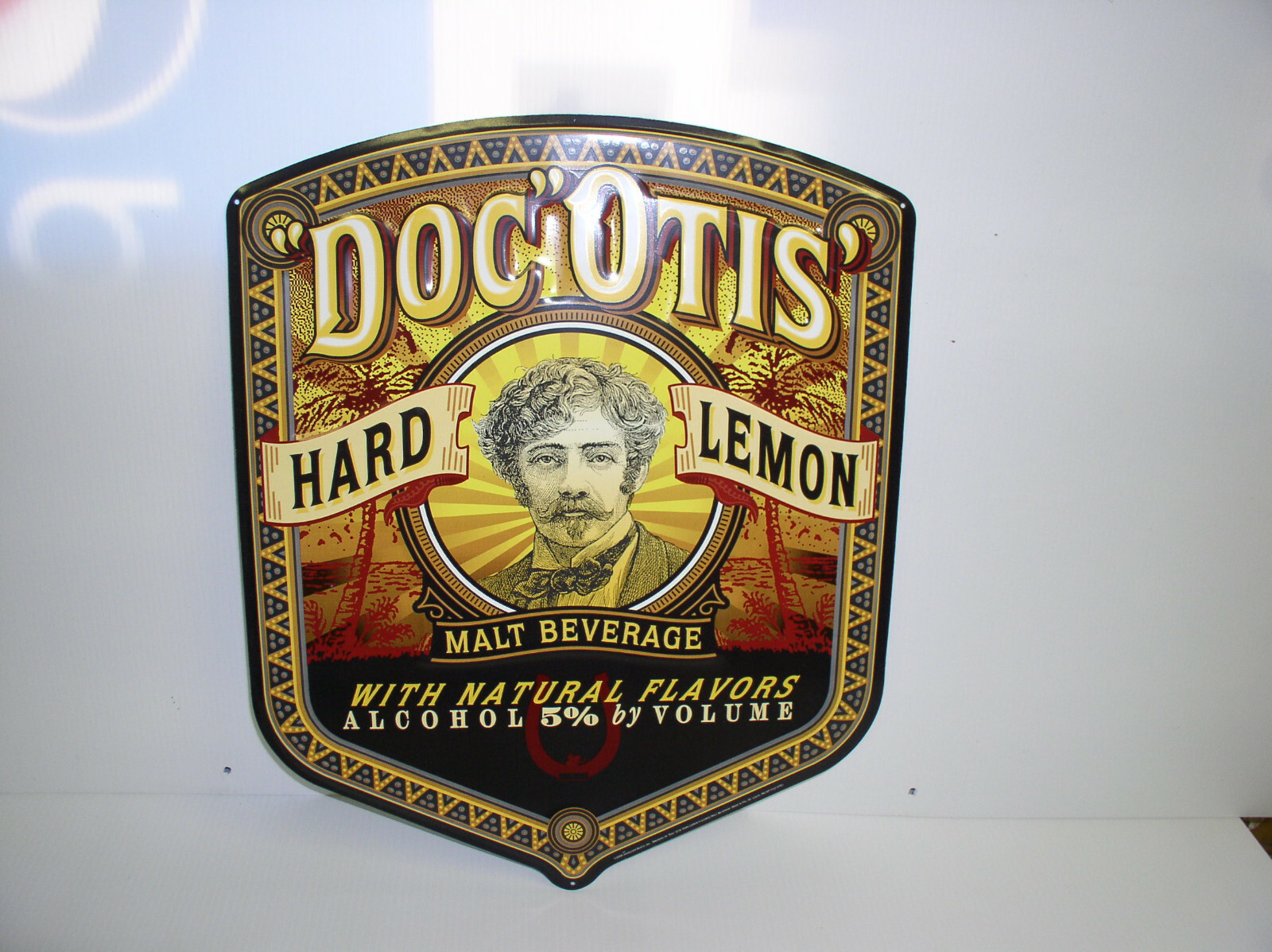 Anheuser-Busch "Doc" Otis Hard Lemon Metal Sign 2000 22x18 new old stk ...