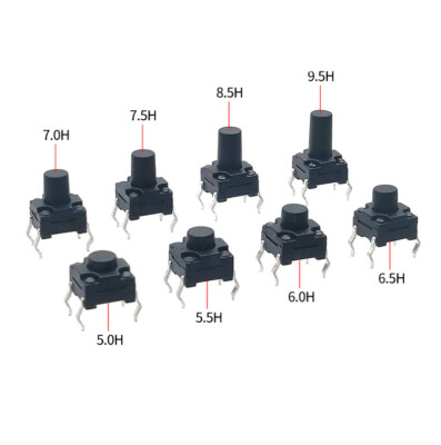 Waterproof Vertical Push Button Light Touch Switch 4P Switch 6x6x4.3H ...