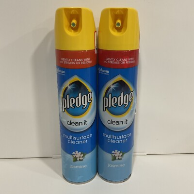 Lot Of 2 Cans Pledge Multi-Surface Jasmine Scented Polish, 8.45 oz Each ...