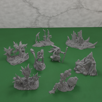 Swamp Land Tree Plants Scenery Scatter Terrain Props 3D Printed Minis ...