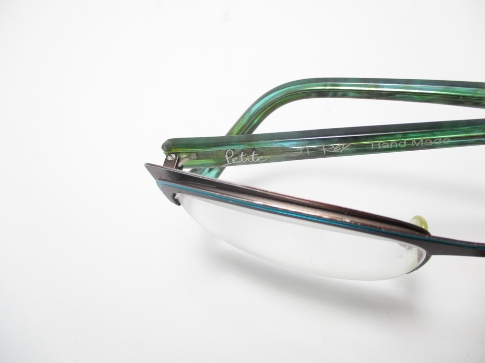 JF REY Petite PM020 Eyeglasses Brown Turquoise Semi-Rimless Frame 50mm ...