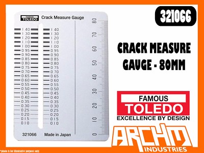 TOLEDO 321066 - CRACK MEASURE GAUGE - 80MM - WIDTH POCKET SIZE WALLS ...
