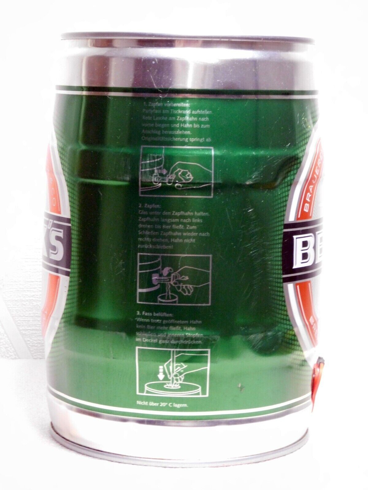 Empty Barrel Beer BECK`S Keg Galon Barrel 5L. Germany 2014 Top Open! | eBay