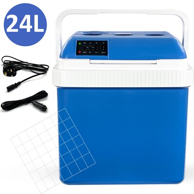 12V AC/DC 24L Portable Car Picnic Camping Travel Warmer & Cooler Box ...