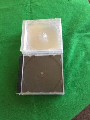 12 Single CD Jewel Cases - Black And Clear - Empty | eBay UK