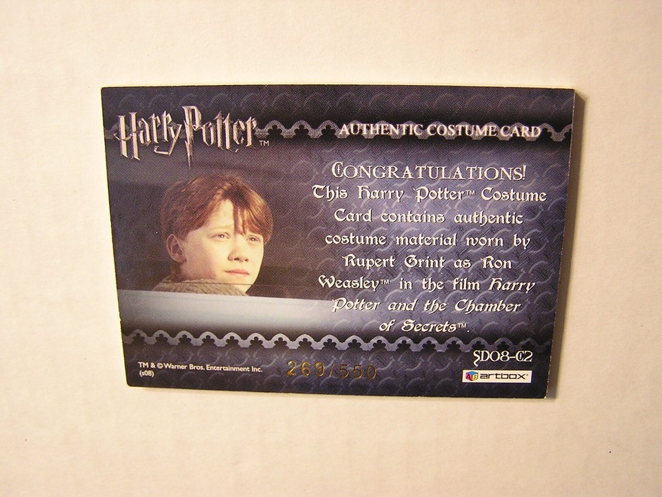 Harry Potter-Rupert Grint-Ron Weasley-COS-Screen Used-Movie-Relic ...