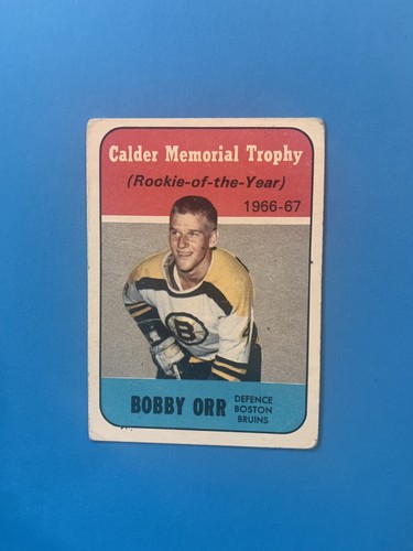 67/68 Topps #118 Bobby Orr Calder Trophy Winner Boston Bruins HOF VG-EX ...