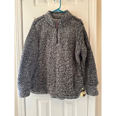 Gray Sherpa Pullover Sweater XL | eBay