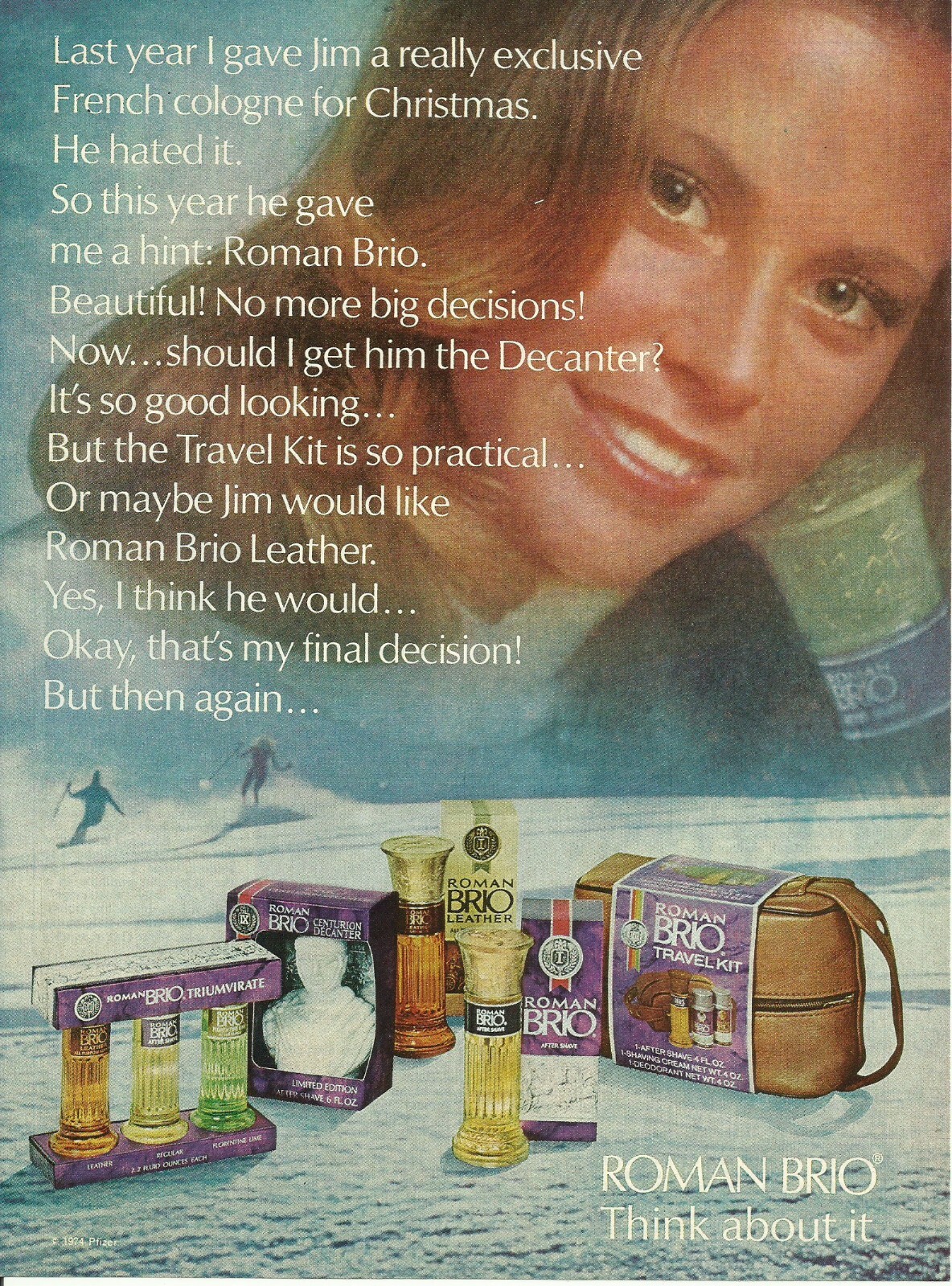 1974 Roman Brio After Shave Cologne vintage print ad 70's advertisement ...