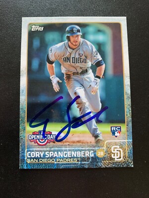Cory Spangenberg Signed 2015 Topps Opening Day Rookie Card San Diego ...