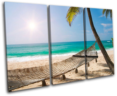 Beach Sunset Seascape TREBLE TOILE murale ART Photo Print | eBay