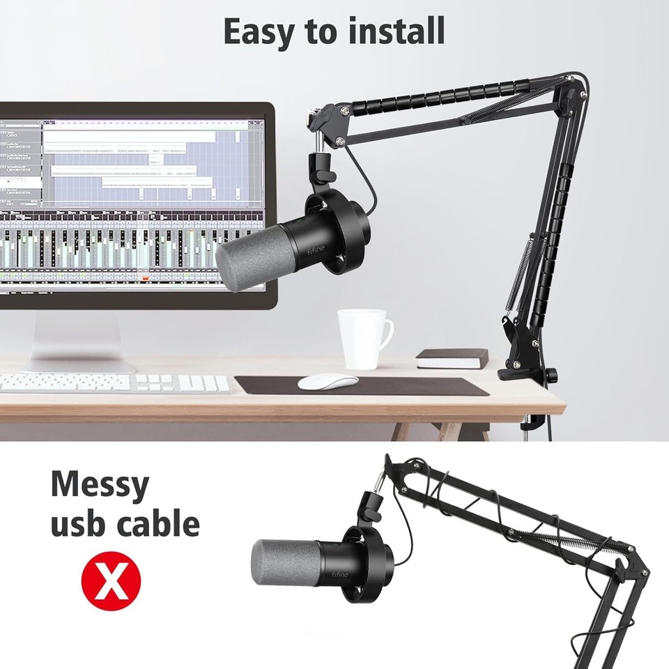 Fifine K688 Boom Arm Mic Stand Boom Arm Compatible with Fifine K688 ...