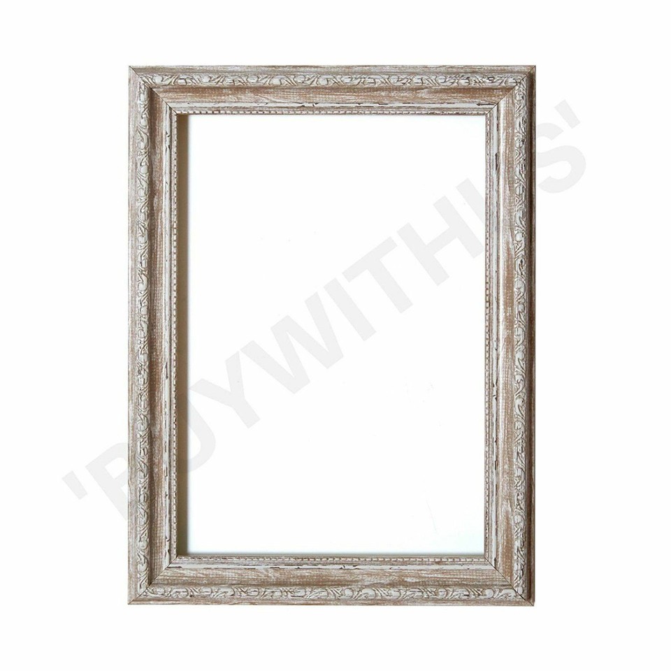 Ornate Picture Frame Shabby Chic Picture frame photo frames White Gold ...