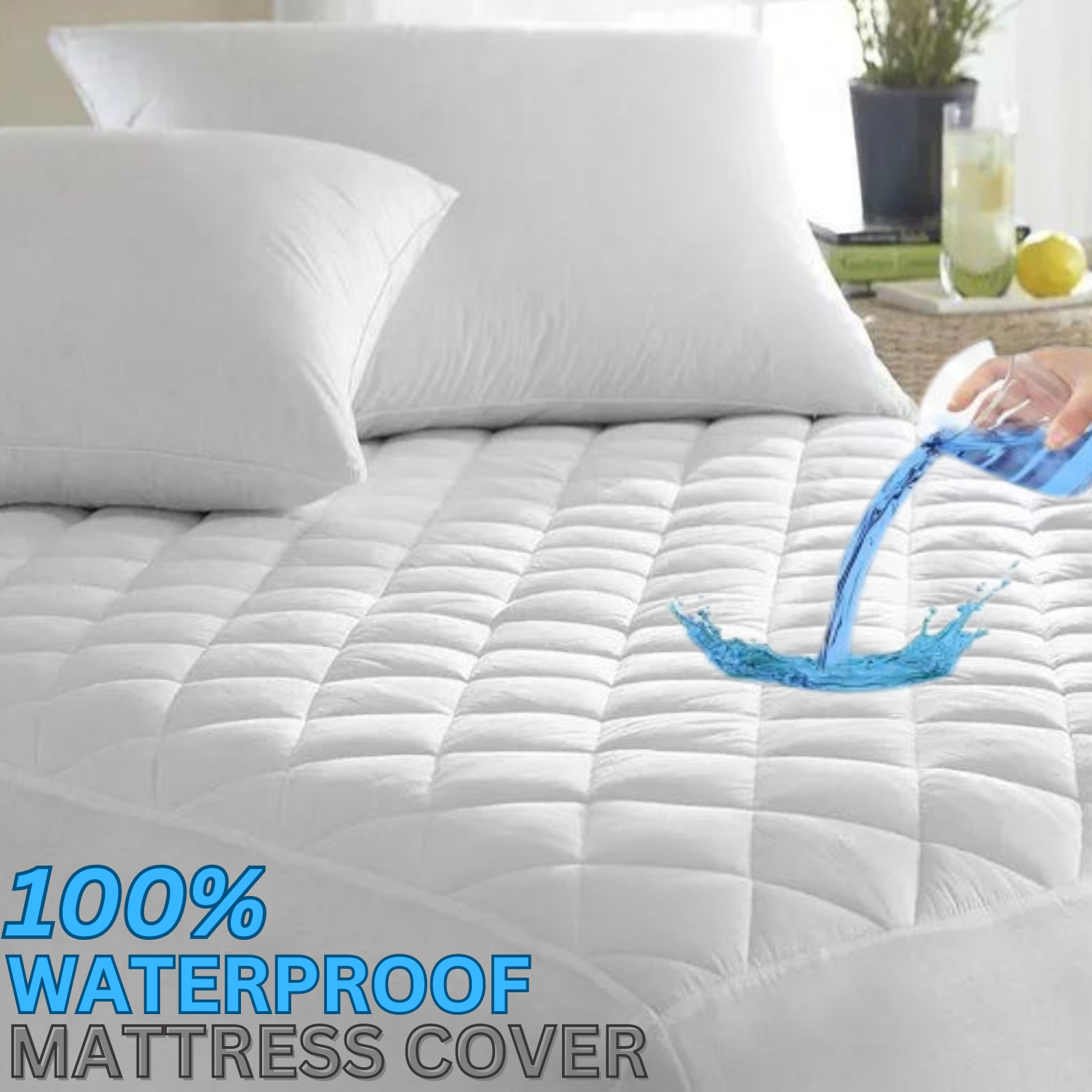 EXTRA DEEP QUILTED WATERPROOF MATRESS MATTRESS PROTECTOR FITTED BED ...