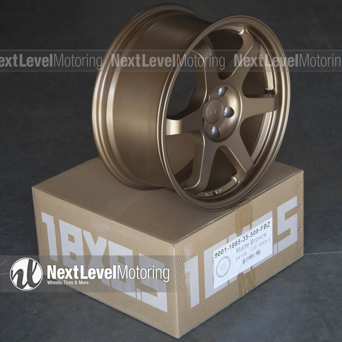 9SIX9 SIX-1 18x8.5 5x108 +35 MATTE BRONZE TE37 STYLE WHEELS FITS FORD ...
