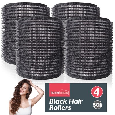 4-8 Hair Rollers Self Grip Large Set Heatless Bouncy Wave Curlers Cling ...